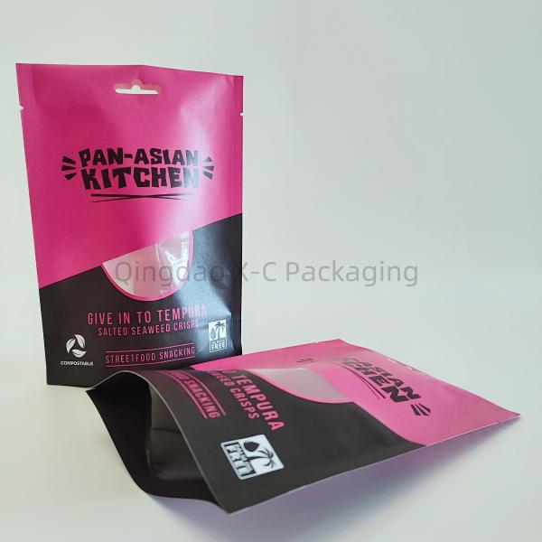 Quality Custom Biodegradable Stand Up Pouches Food Packing Waterproof Zip Lock Doypack for sale