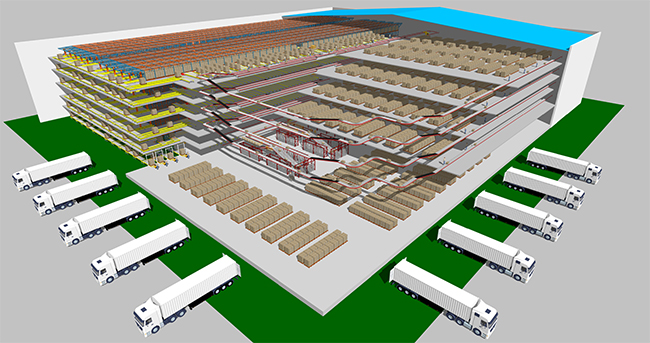 Integrated Logistics Center Pallet Stacker Crane ASRS Automated Shuttle Storage System 