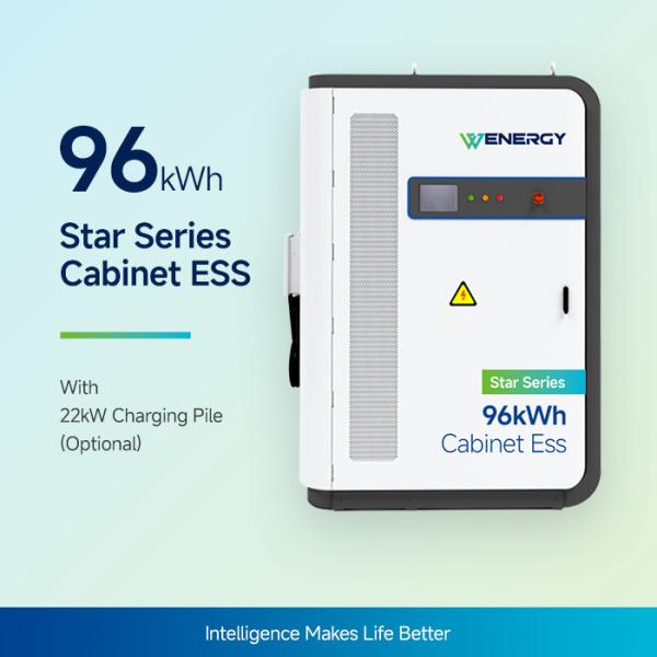 Quality 96kWh Lithium Ion Solar Diesel Hybrid Power System ESS Cabinet for sale