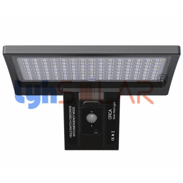 Quality Black 8W Solar Sensor Lights Outdoor With 1000Lm Output CE RoHS Approval for sale