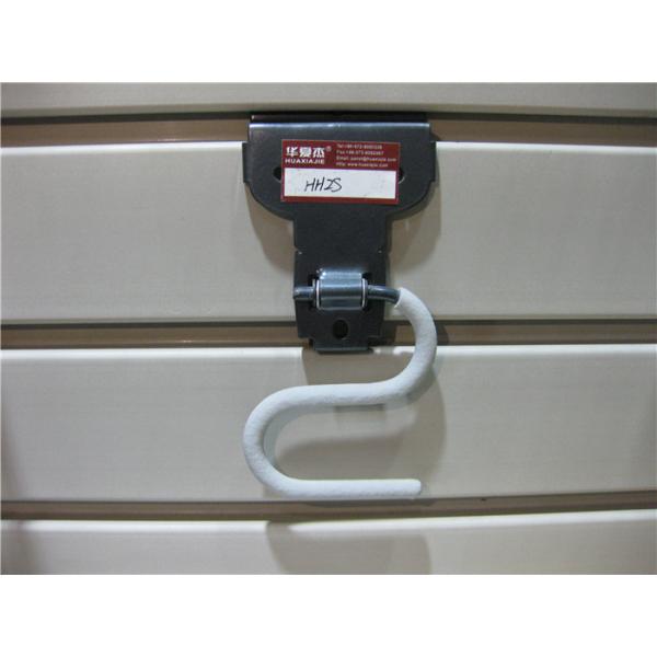 Quality Fashion Look Wall Storage Panels / Slatwall Hanging Display Hooks for sale