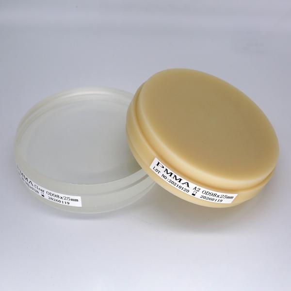 Quality Mono Dental Pmma Block Monochromatic Pmma Temporary Bridge 98mm for sale