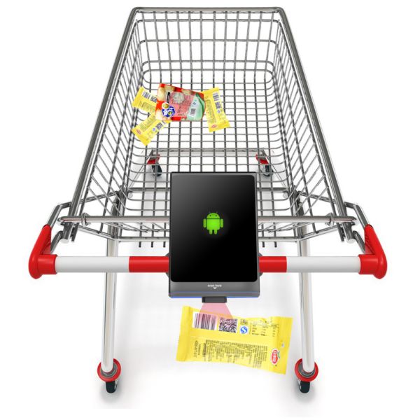 Quality Convenient Indoor Supermarket Checker with Scanner and Battery Pixel Pitch 2.5mm for sale