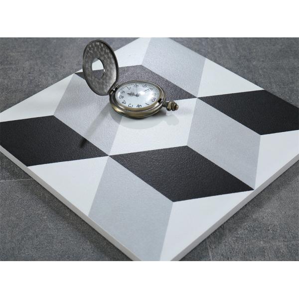 Quality 20x20cm Black Gray Ceramic Rustic Tile for Indoor Floor for sale