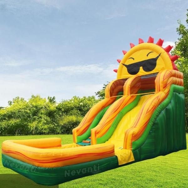 Quality Inflatable Bounce House with Water Slide Max Capacity 100-500kg Repair Kit for sale