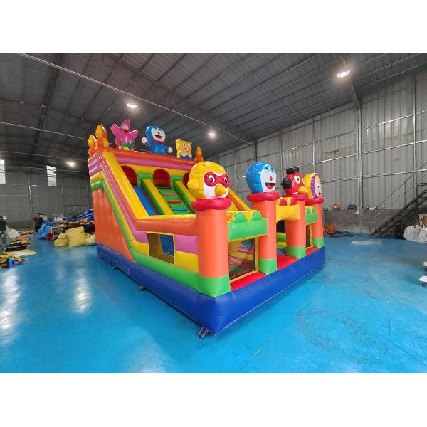 Quality Tarpaulin Inflatable Water Slides Cartoon Themed Kids Water Jumping Castle for sale