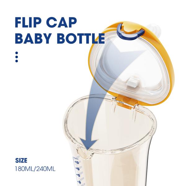 Quality Fast Medium Slow Flow Breastfeeding Bottles PPSU Flip Cap 240ml For Newborns for sale
