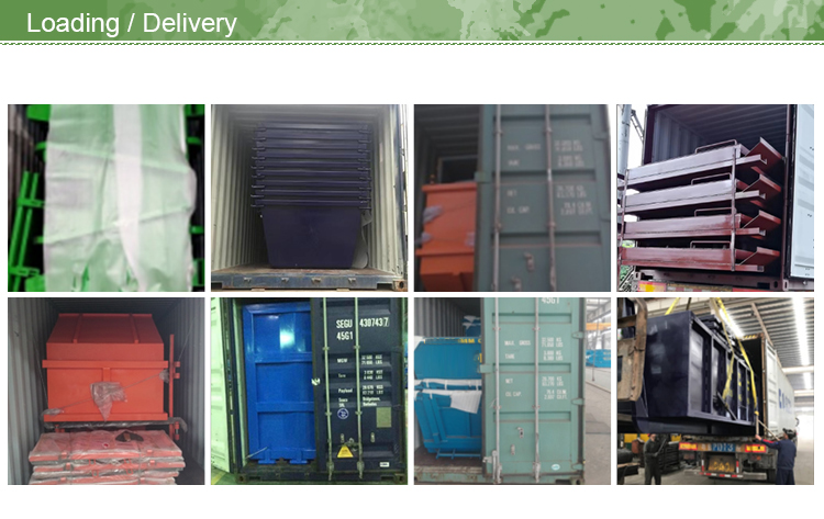 Heavy duty skip bin features