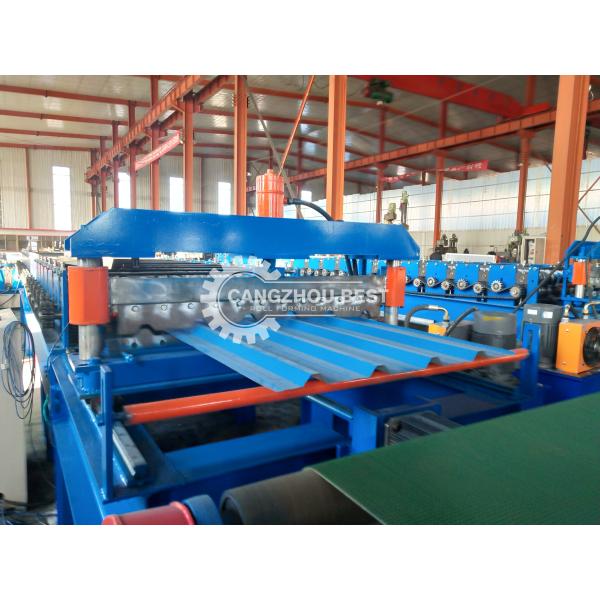 Quality Steel PPGI Sheet Floor Deck Roll Forming Machine 1250 Mm Max Width Fast Speed for sale