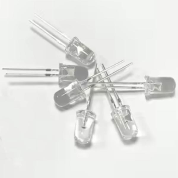Quality Indicator Diode 660nm Red Color Round Clear Lens With Stopper Anti-Rust Dip LED for sale