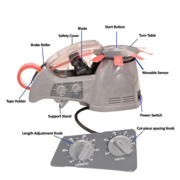 Quality Auto Turntable Tape Dispenser Zcut 870 25mm Width ABS Material for sale