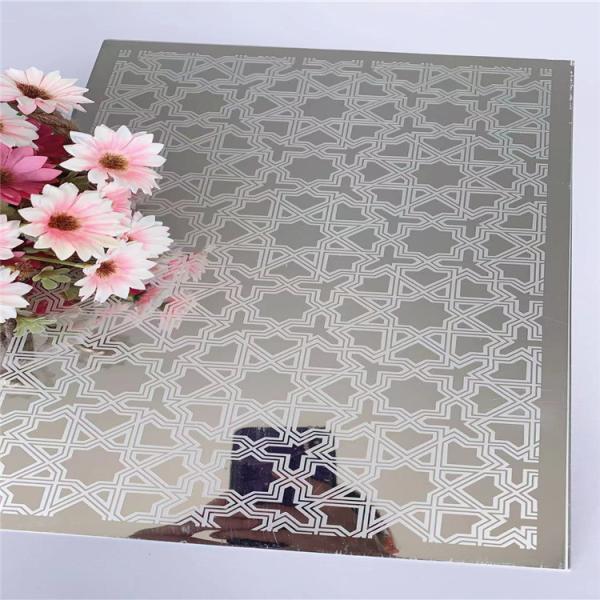 Quality Polished Finish DIN Standard 304 Stainless Steel Etched Sheet with 1.15mm Thickness for sale