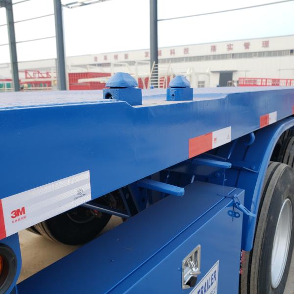 Quality Steel Second Hand Flatbed Trailers 40 Feet 3 Axle 40 Ton for sale