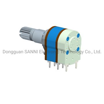 Quality RV12321GSKA Rotary 12mm Potentiometer Dual Unit Shaft Sealed With Switch for sale