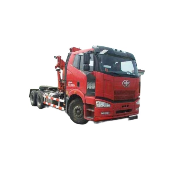Quality FAW Truck Mounted Crane Left Hand 6X6 6.3T Max lifting Capacity Knuckle Boom Crane for sale