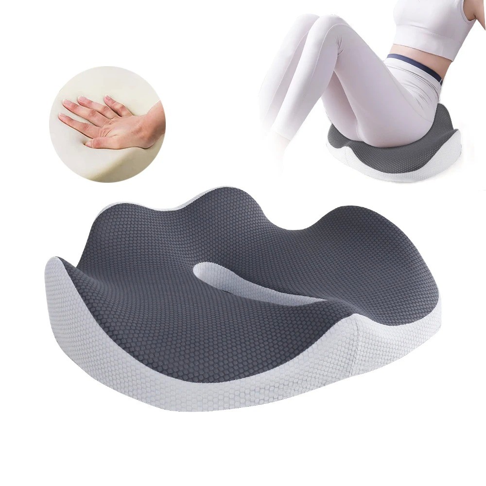 Quality Anti-Static Knitted Memory Foam Cushion Relieve Tailbone Pressure for Office for sale