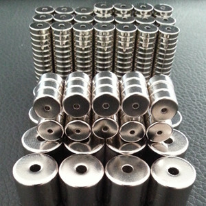 Quality N52 Disc Thick Neodymium Countersunk Magnets 19mm Diameter x 6mm for sale
