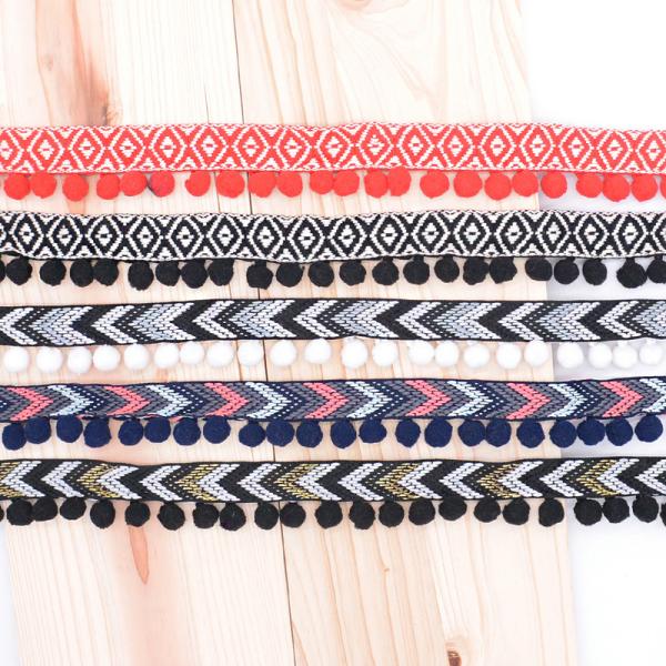 Quality 20KJ18 4cm 100% Polyester Pom Pom Trim for sale