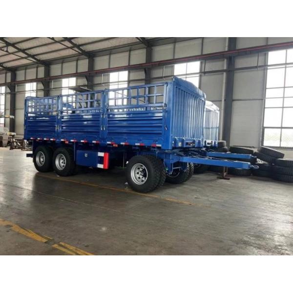 Quality 3 Axle Fence Drawbar Trailer Bulk Cargo 20ft Container for sale