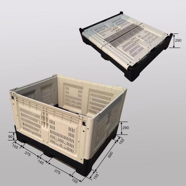 Quality Convenient Foldable Pallet Box 1120x910x660mm Internal Specification 1T Dynamic for sale