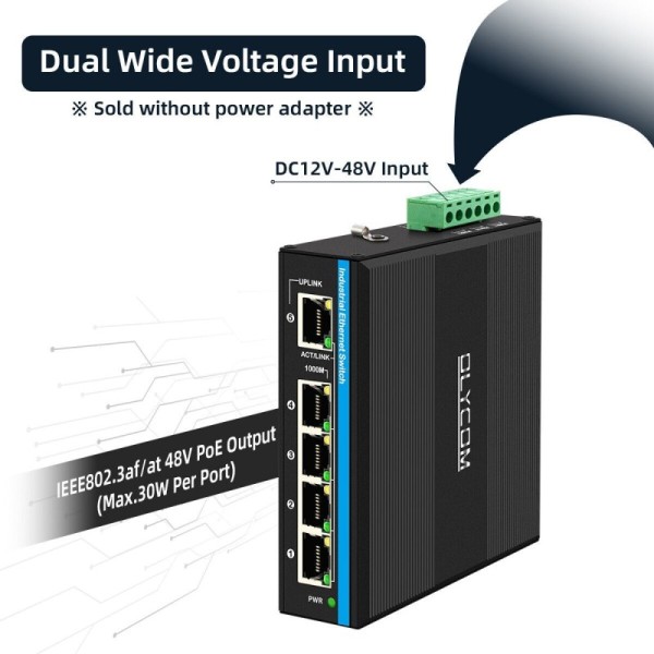Quality Industrial Solar PoE Switch DC12-48V 240W Web Managed Network Switch for Cctv for sale