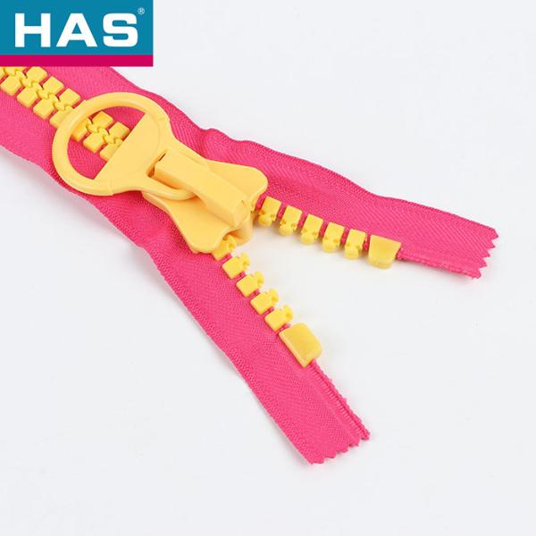 Quality Customized Big Plastic Zipper Two Way Invisible Jacket Zipper Durable for sale
