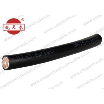 Quality Low Voltage Power Cable 0.6/1 KV 3+2 Core XLPE Insulated PVC Sheathed Unarmoured for sale