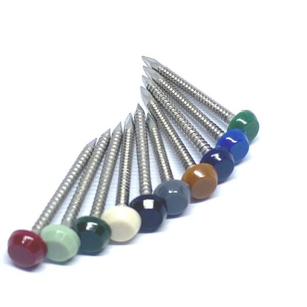 Quality Annular Ring Shank Polytop Nails / Pins Stainless Steel Cladding 40mm for sale