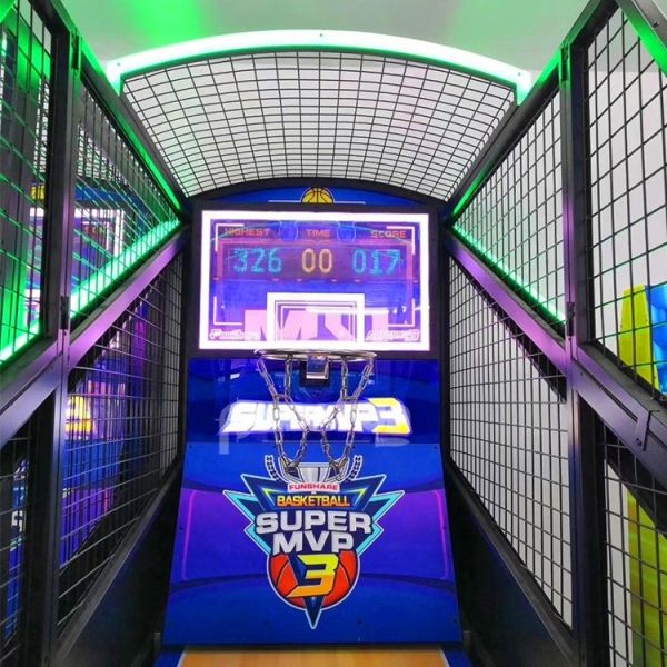 Quality Coin operated basketball game with video screen electronic MVP basketball for sale