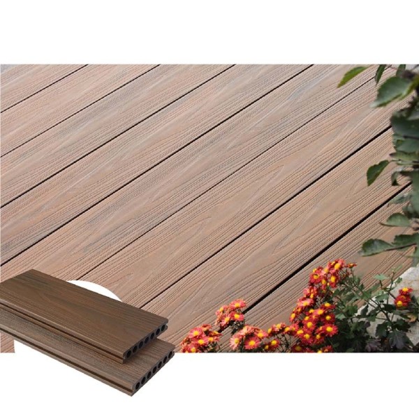 Quality 2.7m Terrace Capped Composite Decking board HDPE Eco Friendly Smoke Gray for sale