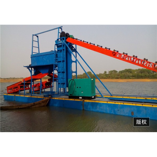 Quality Gravity Separation 60CBM/H Bucket Chain Dredger Gold Dredging Boat for sale