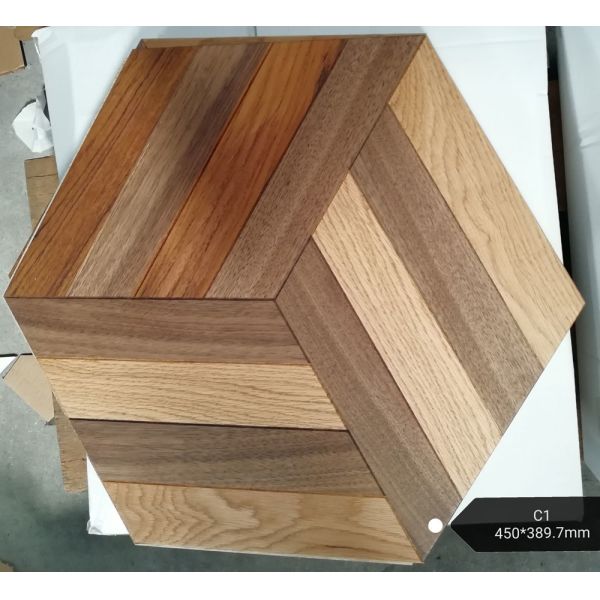 Quality Hexagon Wood Engineered Parquet Flooring With Different Styles And Mixed Woods for sale