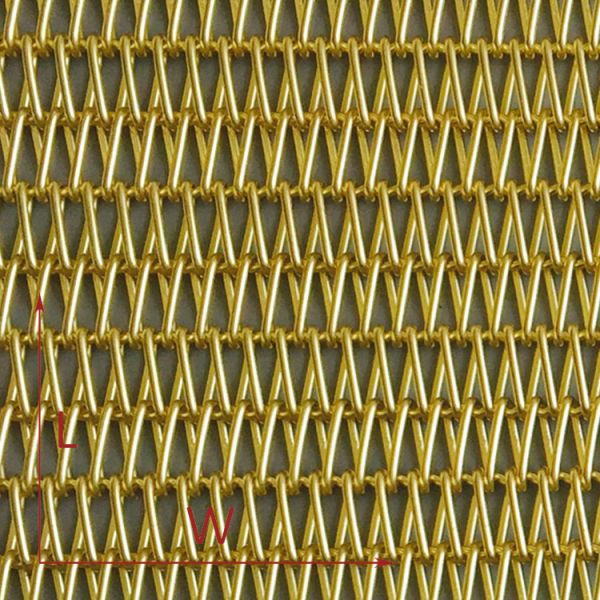 Quality Architectural Round Wire Spiral Link Mesh , Decorative Woven Mesh For Stairway for sale