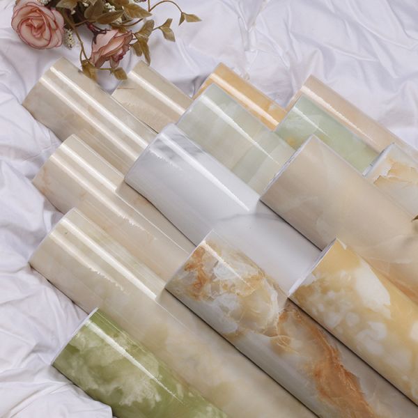 Quality Waterproof Peel Stick Marble High Glossy Wallpaper for Household Refurbishment for sale