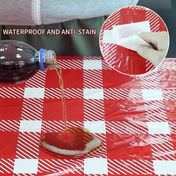 Quality Custom 54"x108" LDPE Plastic Disposable Table Cloths for sale