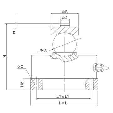 Quality Standard Weight Sensor Square Base Installation Donut Spoke Load Cell 10 Ton for sale