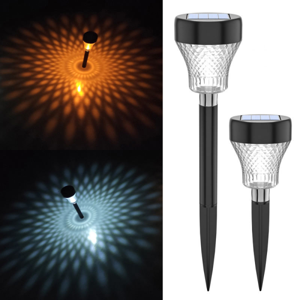 Quality Tri color changing light and solar lawn light, courtyard garden path decorative for sale