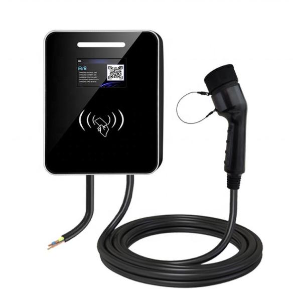 Quality TYPE1 RDC Home Electric Car Charger 16A 32A OCPP Level2 Wall Mounted EV Charging With Free Bluetooth for sale