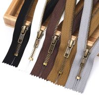 Quality #5 Metal Zipper With Close End, Ant Brass Color For Clothes for sale