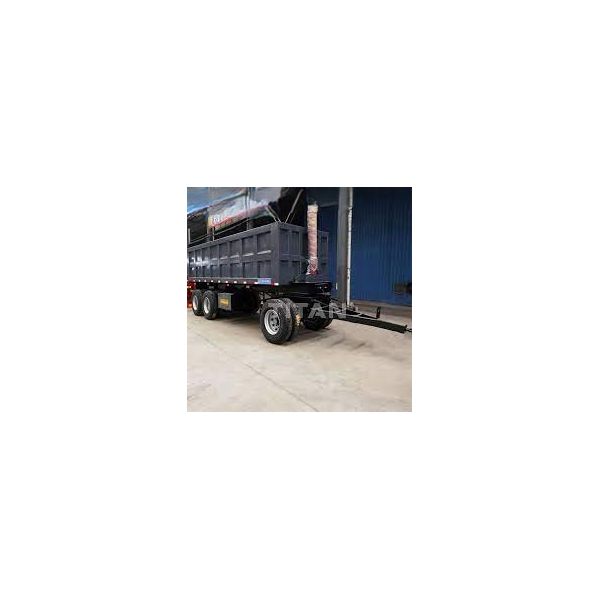 Quality Farm Trailer 3-Axles Hydraulic Rear Dump Draw Bar Full Trailer for sale