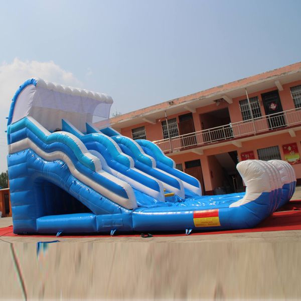 Quality Large Size Blue Double Slide Inflatable Combo for Custom Made Party Rentals for sale