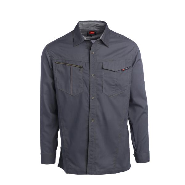 Quality Flap Suit Anti Static Fabric Gray Jacket Work Clothes for sale