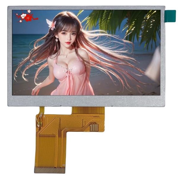 Quality 4.3 Inch LCD Display 480x272 Resolution MCU LCD Display 300 Brightness for sale