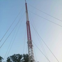 Quality Portable Winch Up Aluminum Outdoor 70ft Guyed Cell Tower Truss Tower Mast for sale