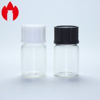 Quality 7ml Clear Threaded Top Borosilicate Glass Mini Bottle Vial Container for sale