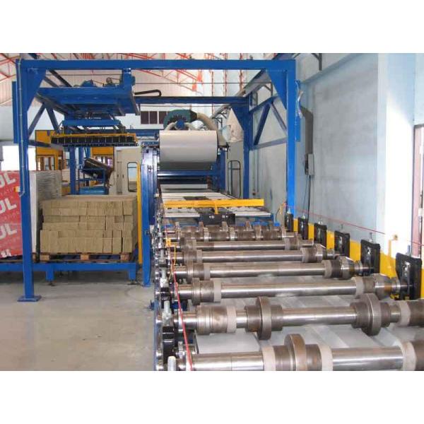 Quality Laminating Roll Forming Rock Wool Sandwich Panel Line for sale