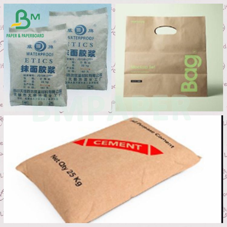 75gsm Brown Kraft High Expansible Strong Cement Bag Paper Roll