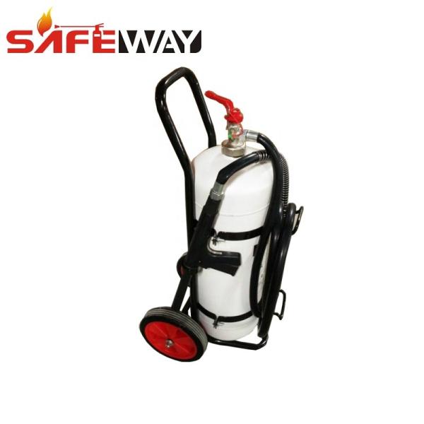 Quality St12 Foam Fire Extinguisher Chemical Trolley 25L Coated White for sale