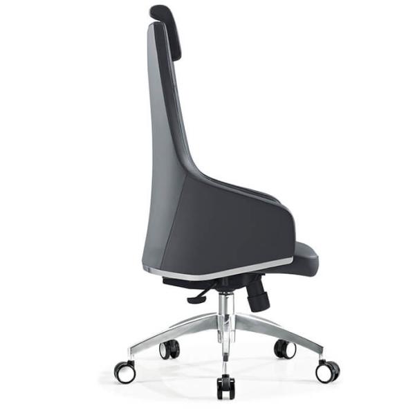 Quality Tilting Cowhide Executive Leather Office Chair High Density for sale
