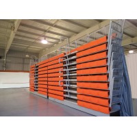 Quality Spectator Retractable Grandstands Telescopic Seating System Wall Attached Unit for sale
